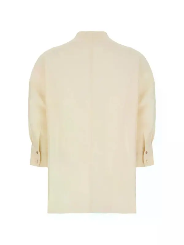 Antonelli Firenze Sequin-embellished Leaf-patch V-neck Shirt