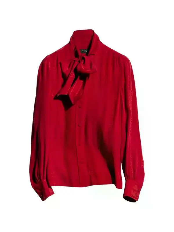 Gucci Pussy-bow Jacquard Shirt