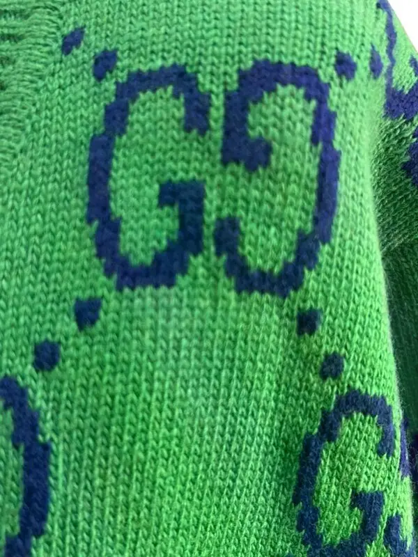 Gucci Gg Motif Knitted V-neck Cardigan