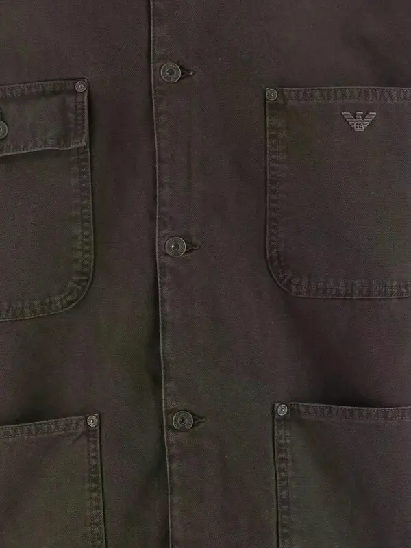 Emporio Armani Ribbed-collar Patch-pocket Jacket