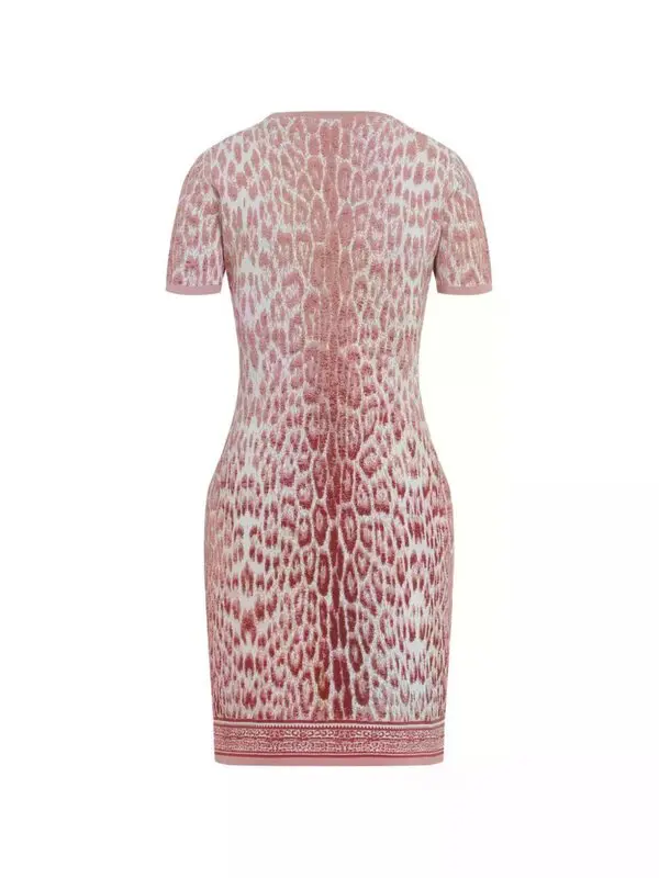 Roberto Cavalli Leopard Print Knit Dress
