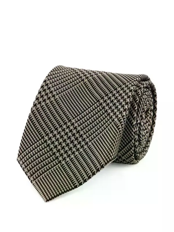 TOM FORD Prince Of Wales Check Silk Neck Tie