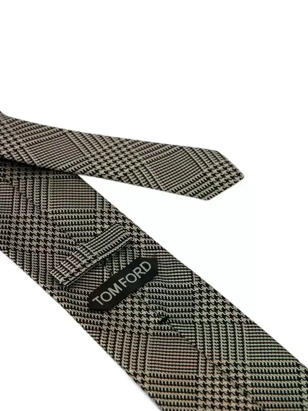 TOM FORD Prince Of Wales Check Silk Neck Tie
