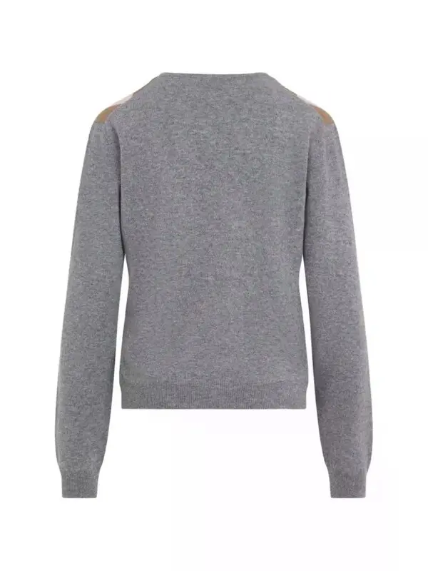 Prada Argyle Knit V-neck Sweater