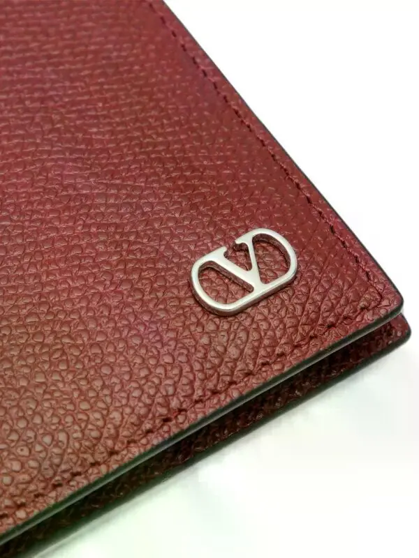 Valentino Garavani Vlogo Signature Grained Leather Billfold Wallet