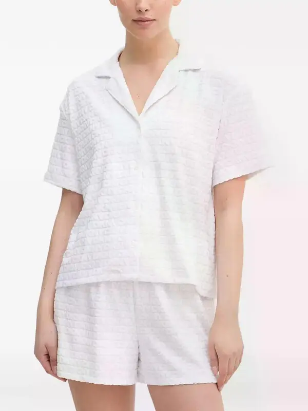 Dkny Logo-embossed Pajama Set - White