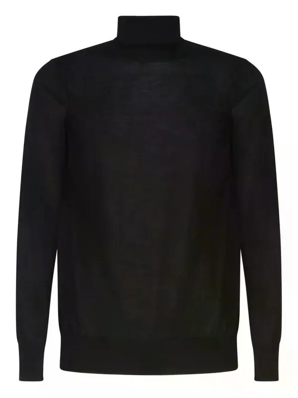 Loro Piana Virgin Wool Fine Knit Roll Neck Sweater