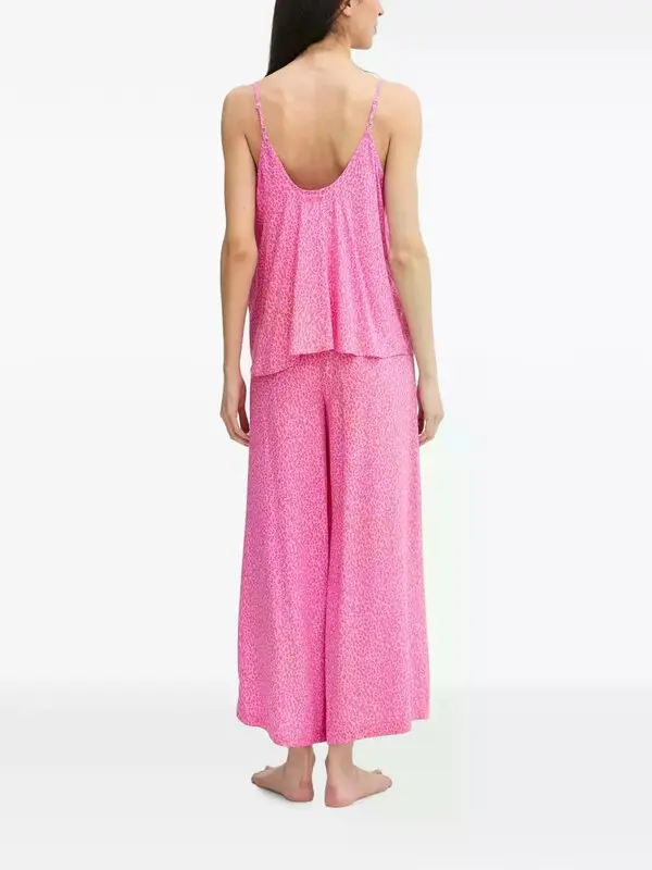 Dkny Leopard-print Two-piece Pajamas - Pink