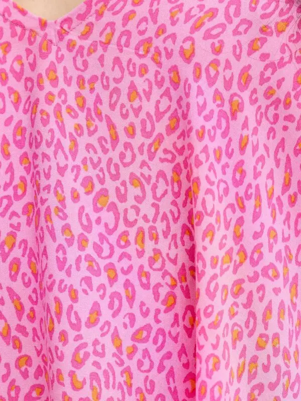 Dkny Leopard-print Two-piece Pajamas