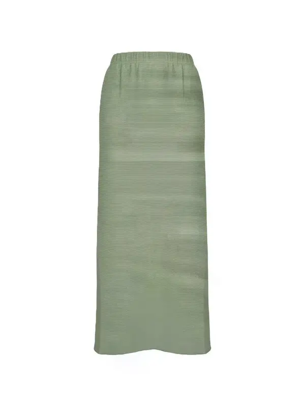 Max Mara Pleated Midi Skirt - Green
