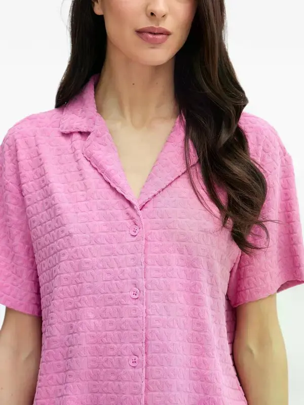 Dkny Logo-jacquard Two-piece Pajamas