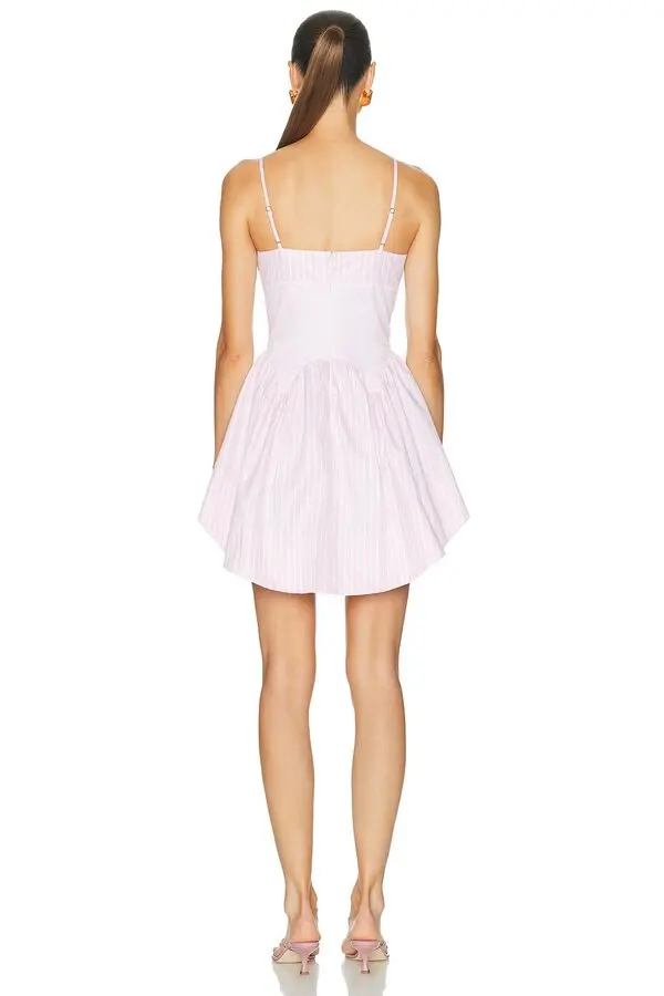 FLEUR DU MAL Pink Short Garter Dress