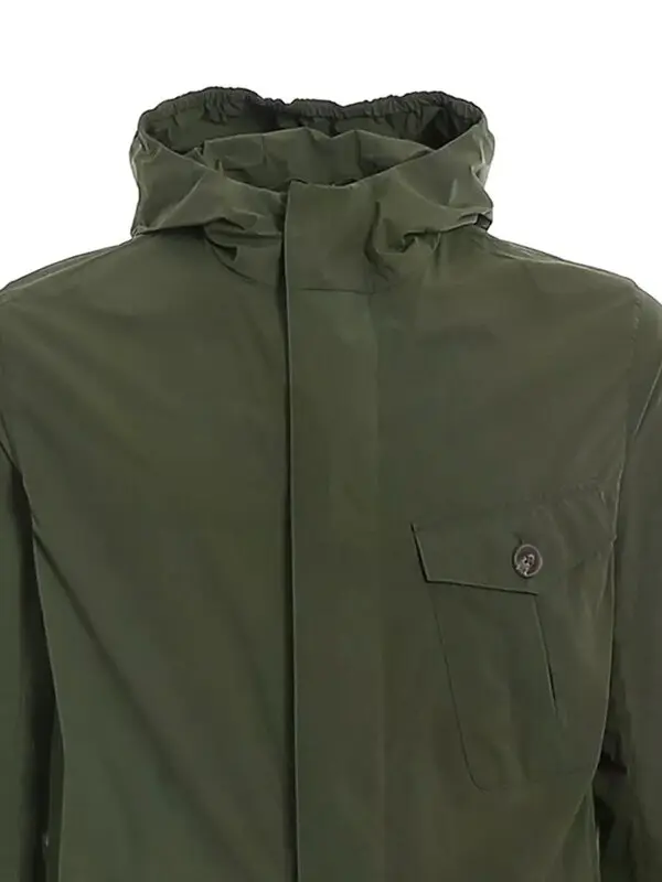 Herno Single-breasted Hooded Coat