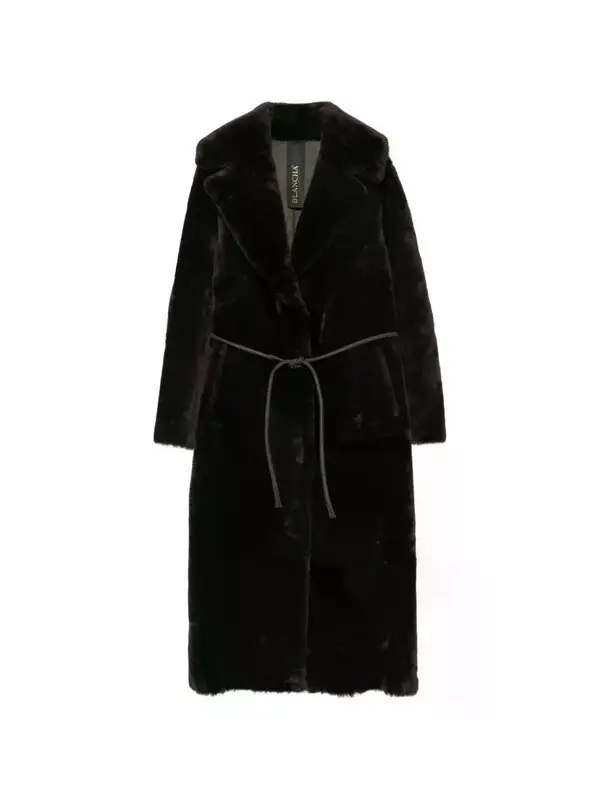 BLANCHA Belted Buttoned Coat