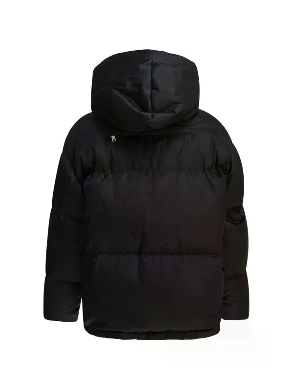 Prada Re-nylon Logo Plaque Padded Coat