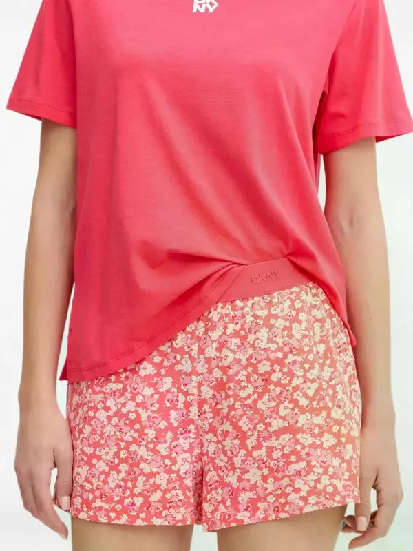 Dkny Logo-print Floral-pattern Pajamas