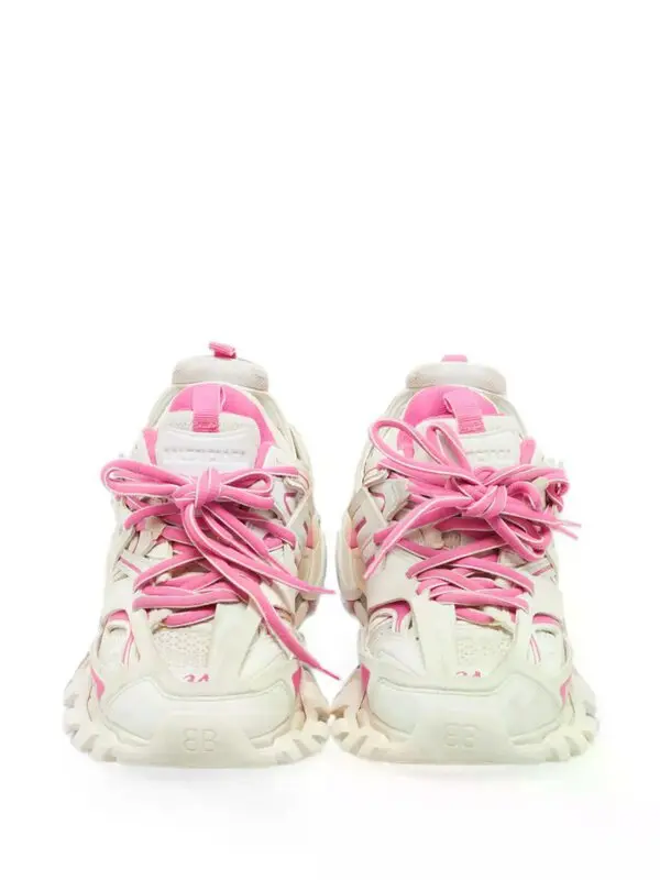 Balenciaga Beige Sneakers With White Mesh Panels