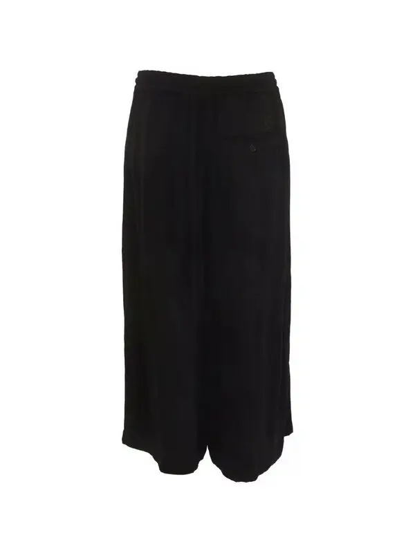 Loewe Crepe Texture Drawstring Wide-leg Trousers
