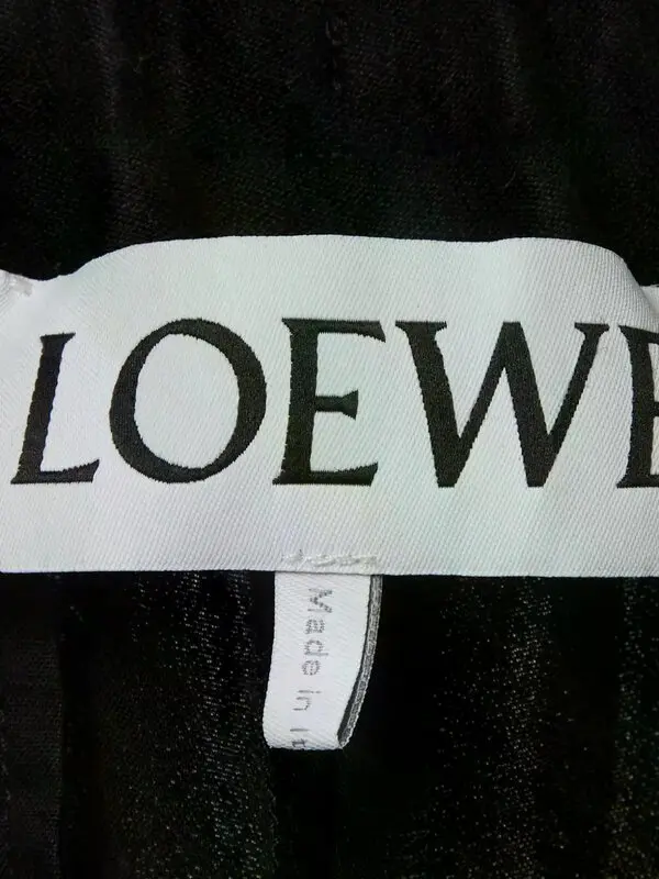 Loewe Crepe Texture Drawstring Wide-leg Trousers
