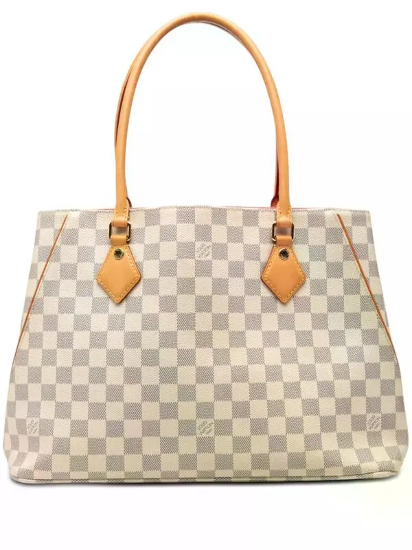 LOUIS VUITTON 2015 Damier Azur Calvi Tote Bag - White
