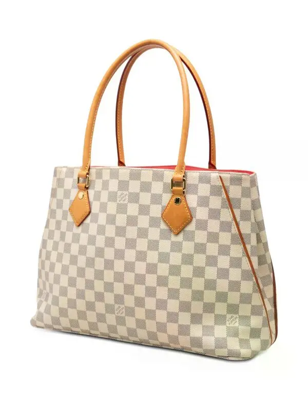LOUIS VUITTON 2015 Damier Azur Calvi Tote Bag - White