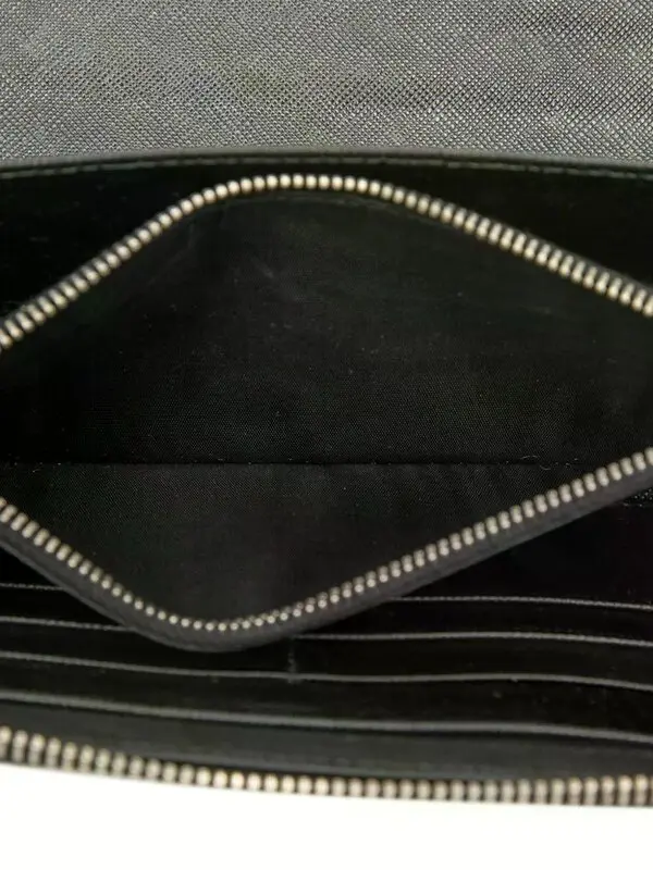 Prada 2000-2013 Saffiano Zip Around Travel Wallet Long Wallets