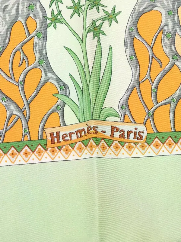 Hermès 1990-2010 Axis Mundi Silk Scarf 90 Scarves
