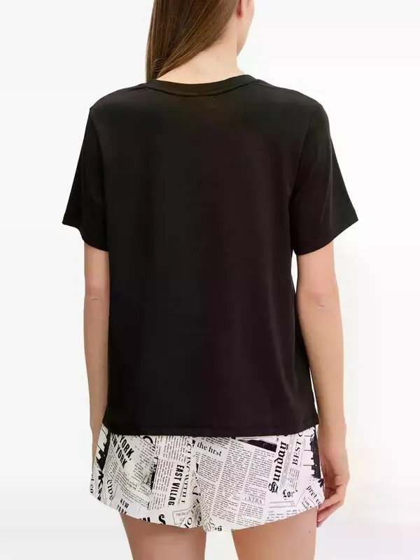 Dkny Logo-print Newspaper-pattern Pajamas