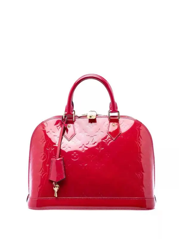 LOUIS VUITTON Monogram Vernis Alma Pm Handbag - Red