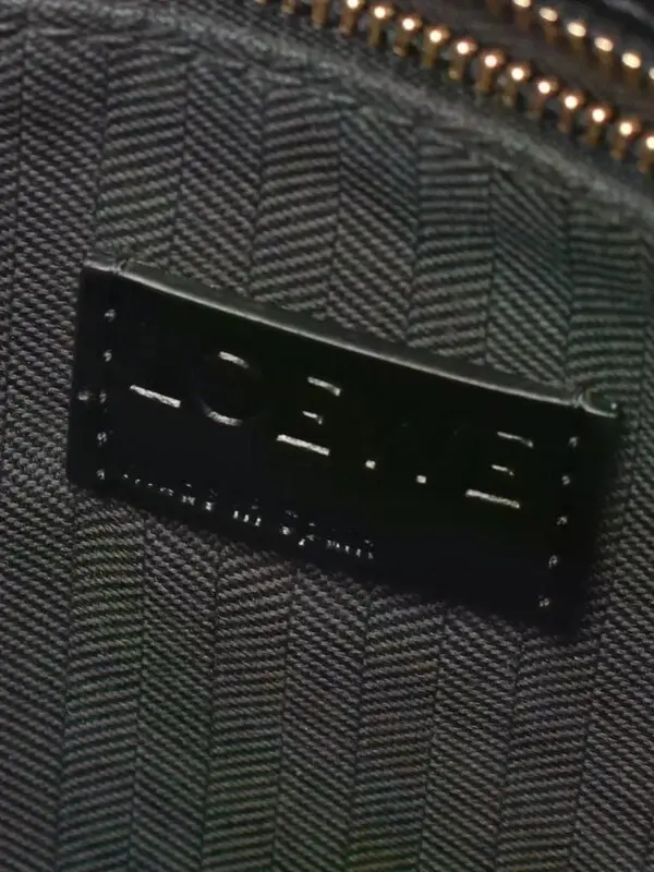 Loewe Leather Satchel With Embossed Logo - Black