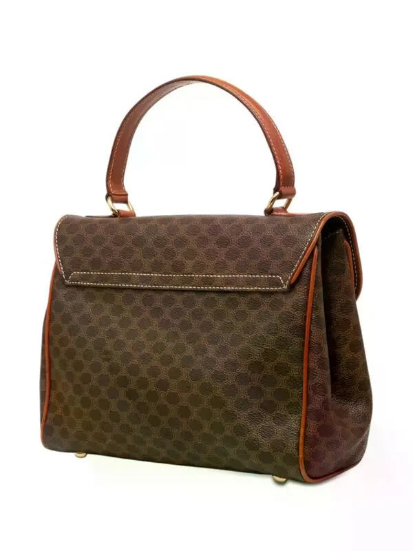 Celine Macadam Coated Canvas Handbag - Brown