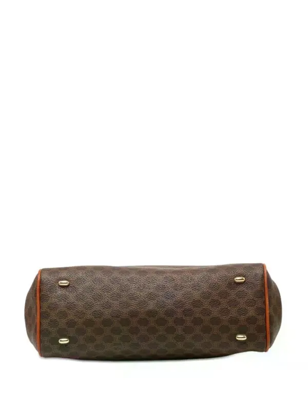 Celine Macadam Coated Canvas Handbag - Brown