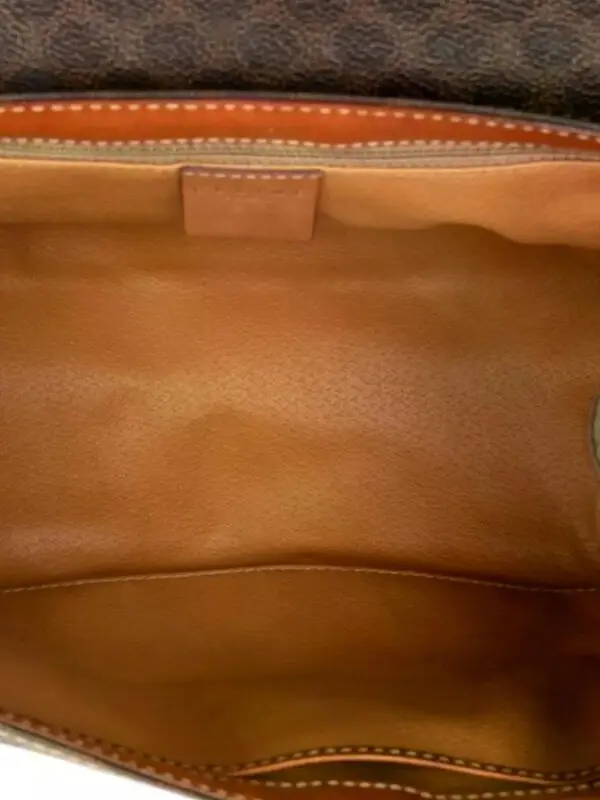 Celine Macadam Coated Canvas Handbag - Brown