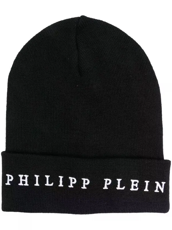 Philipp Plein Knitted Beanie - Black