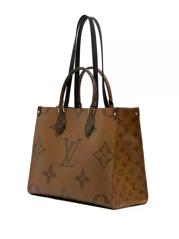 LOUIS VUITTON Monogram Reverse Giant Onthego Mm Satchel - Brown