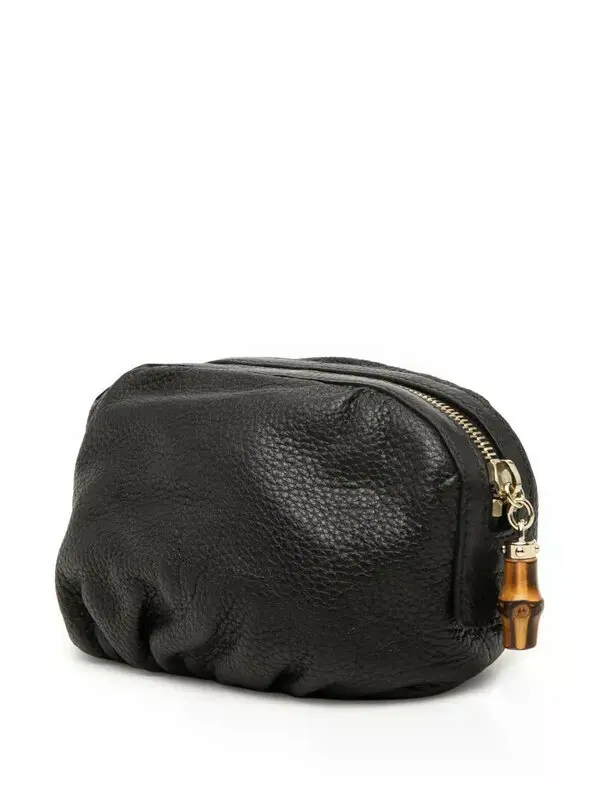 Gucci Calfskin Bamboo Cosmetic Pouch - Black