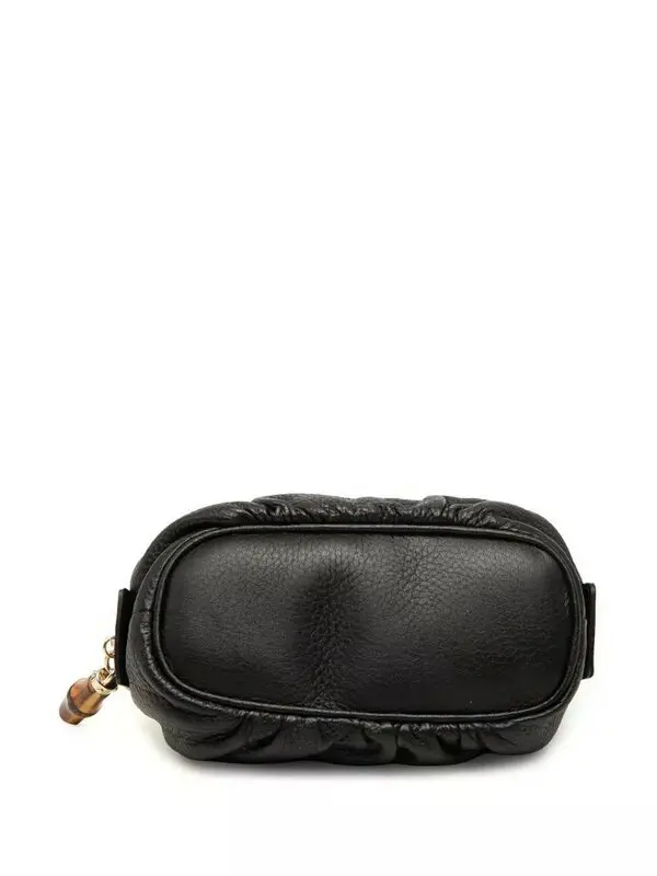 Gucci Calfskin Bamboo Cosmetic Pouch - Black