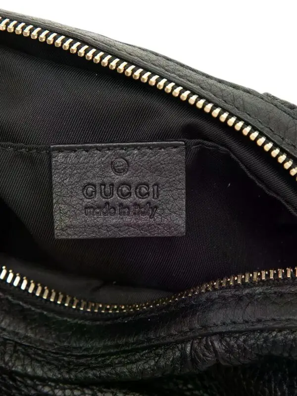 Gucci Calfskin Bamboo Cosmetic Pouch - Black