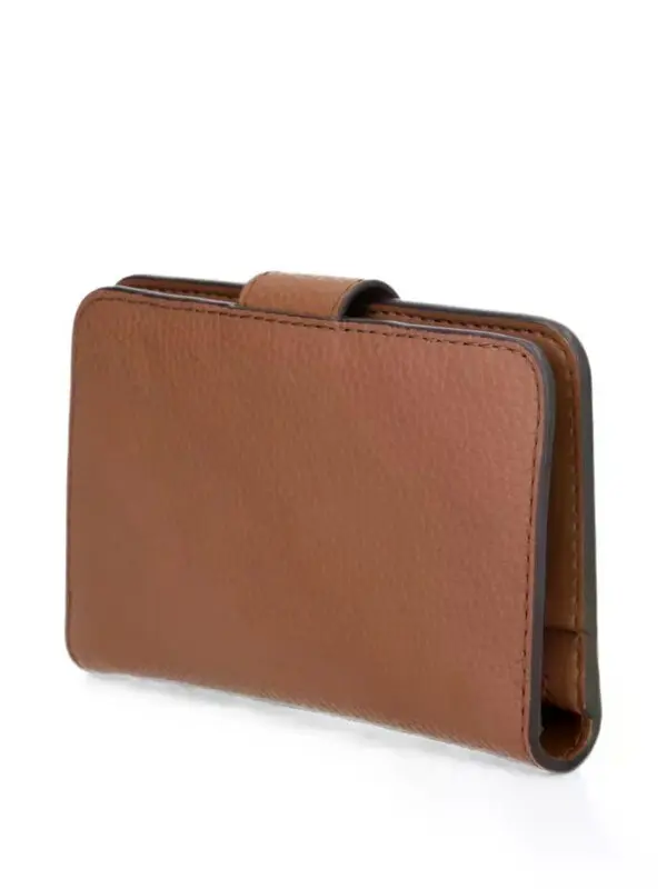 Michael Kors Logo-plaque Pebbled Wallet