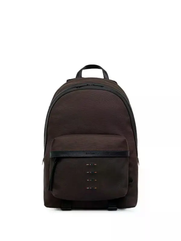 Paul Smith Signature Stripe Canvas Backpack - Brown