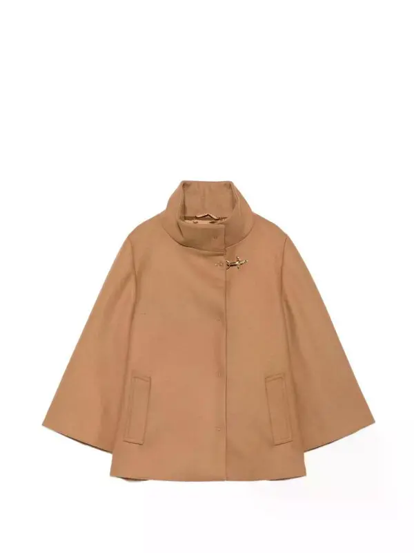 FAY Funnel-neck Jacket With Hook Fastening