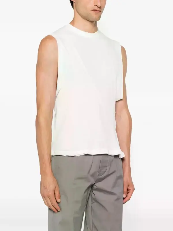 LEON EMANUEL BLANCK Raw-edge Panelled Tank Top