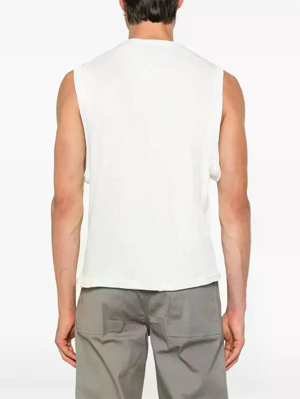 LEON EMANUEL BLANCK Raw-edge Panelled Tank Top