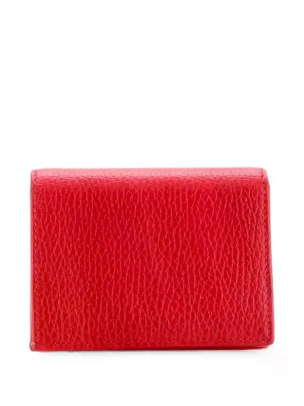 Gucci Gg Marmont Flap Case Leather Card Holder - Red