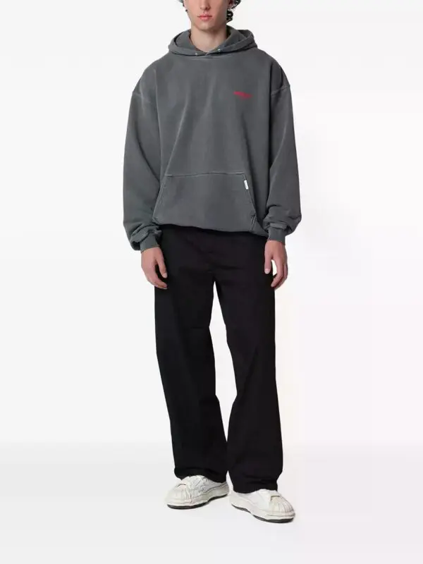 REPRESENT Logo Print Hoodie - Grey