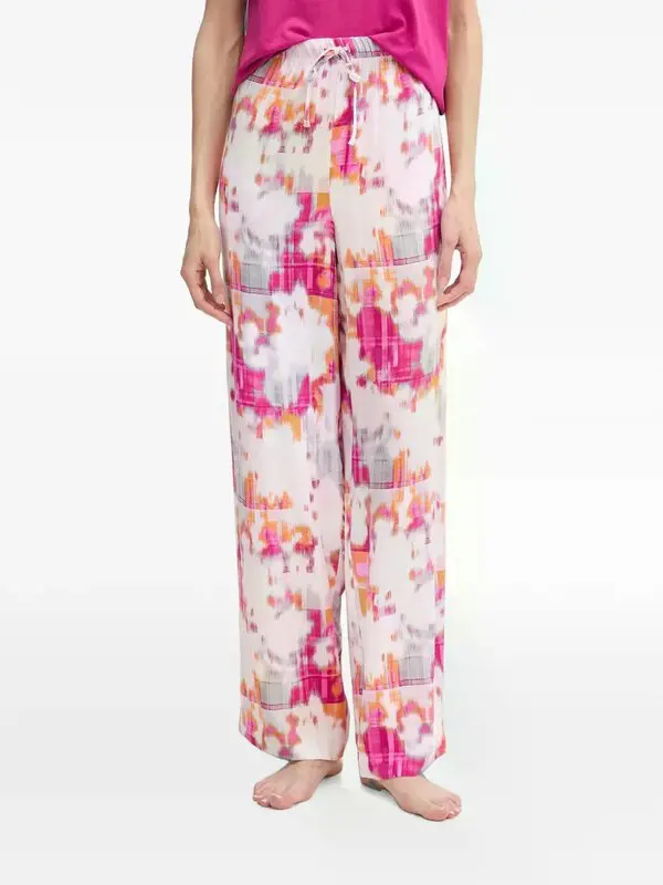 Dkny Abstract-print Two-piece Pajamas - White