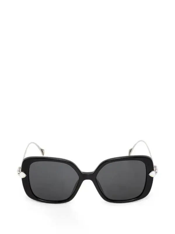 SWAROVSKI Crystal-embellished Square Frame Sunglasses - Black
