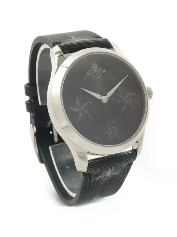 Gucci G-timeless 38mm Watch With Bee And Star Motifs