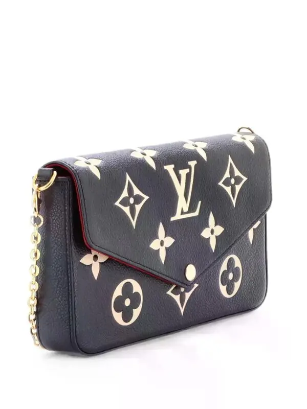 LOUIS VUITTON Felicie Pochette Bicolor Monogram Empreinte Giant Crossbody Bag