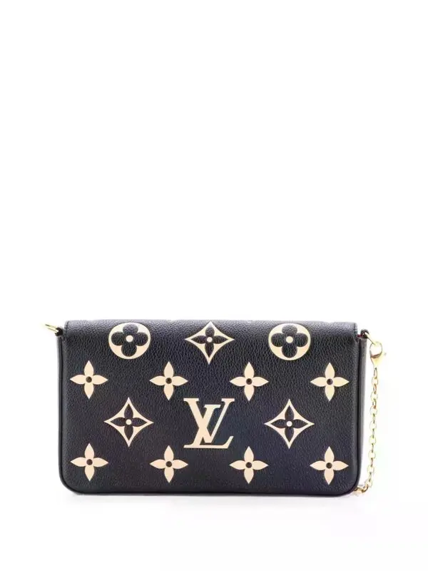LOUIS VUITTON Felicie Pochette Bicolor Monogram Empreinte Giant Crossbody Bag